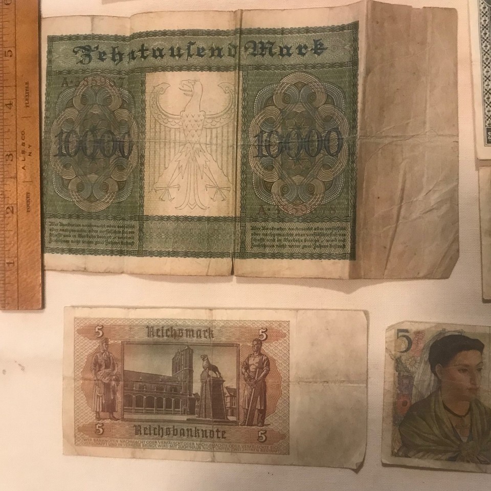 Mix Lot WWII Coins Paper Money Morrocco France Germany Military ...