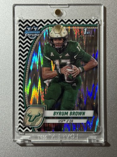 Byrum Brown USF Bowman Chrome U NFL 2024 STEALTH 1ST BOWMAN ROOKIE SP ...