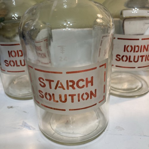 Vintage medical solution jars with glass lid Pyrex set of three one ...