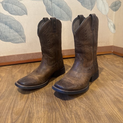 Ariat Youth Cowboy Boot Sz 7 Brown | eBay