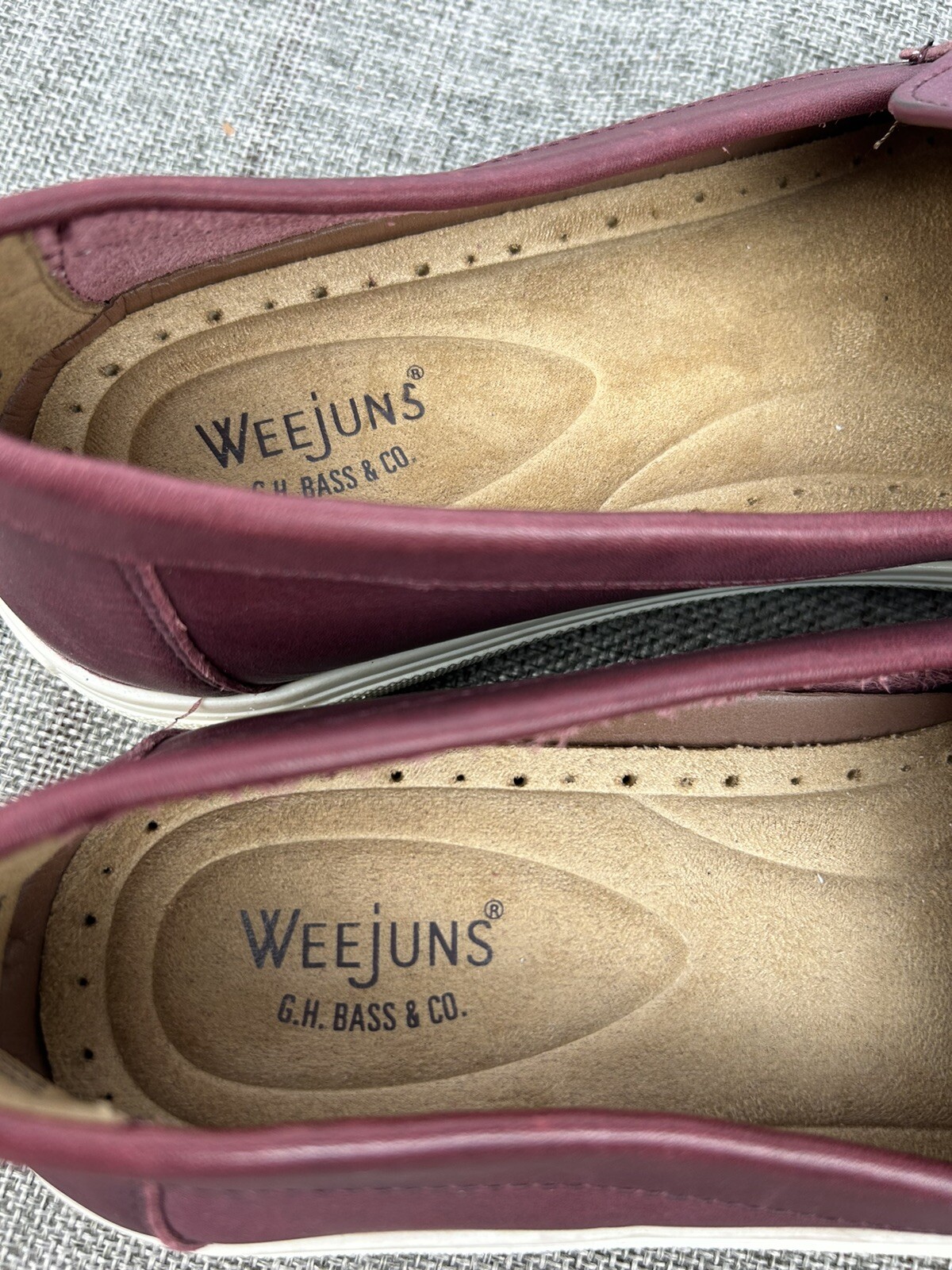 Bass Women’s Weejun Size 6.5M Weekend Penny Loafers Shoes Burgundy | eBay