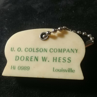 1950's UO COLSON CO-LOUISVILLE-Doren W. Hess keychain scraper dime coin ...