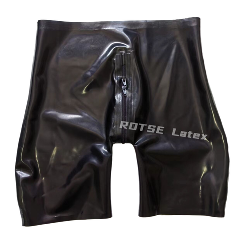 100% Nature Latex Handmade Mens Sexy Rubber Shorts Pant with crotch ...
