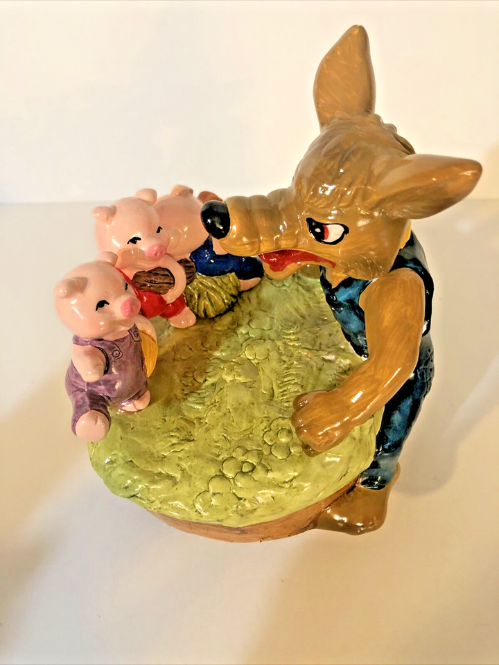 The Three Little Pigs Who's Afraid Of The Big Bad Wolf Ceramic Music ...