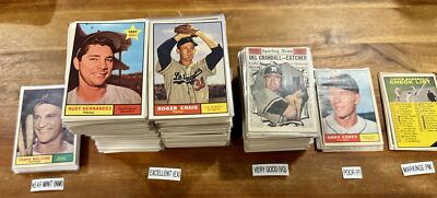 1961 Topps Baseball Cards 201-350 (P-NM) - You Pick - Complete Your Set ...