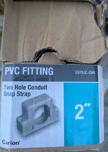 Carlon 2 Inch Two Hole Conduit Snap Strap PVC Fitting | eBay