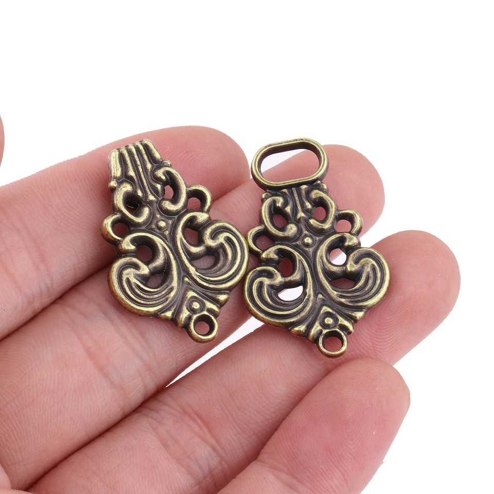5 Pairs Baroque Flower Cape Cloak Clasp Fasteners Sew Hook Eye Cardigan ...