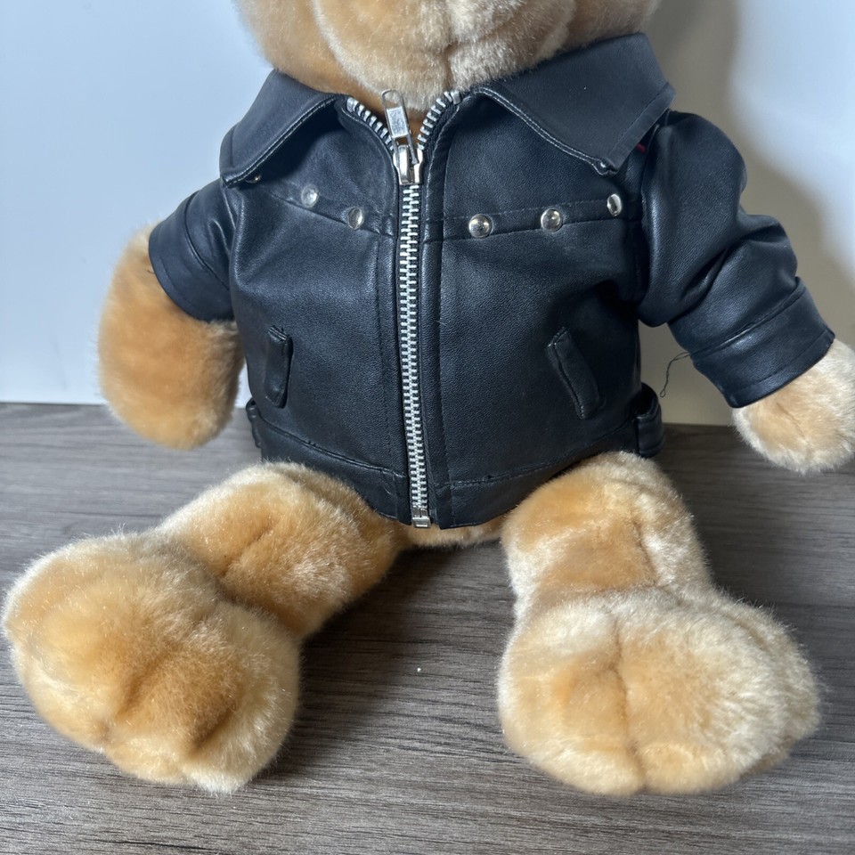 Dan Dee Buttery Soft Dress Me Yellow Bear Plush 18 Inch Stuffed Leather ...