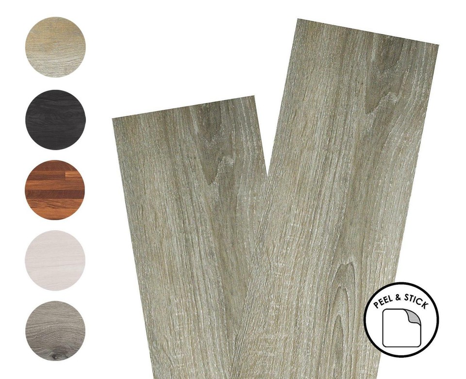 Floor Planks Tiles Self Adhesive Wood Effect Vinyl Flooring Kitchen ...