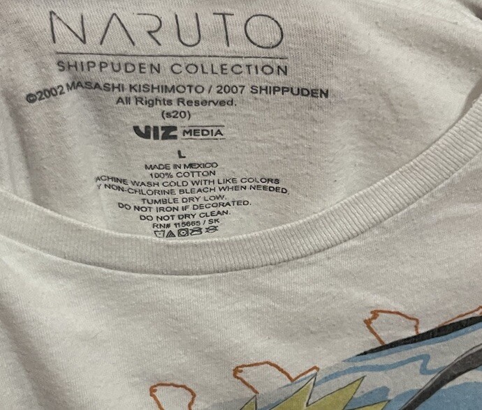 Naruto 2007 Shippuden 2002 Masashi Kishimoto T-Shirt Viz Media Large Vintage | eBay