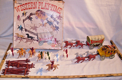 ARCHER'S WESTERN PLAY-TIME COWBOYS & INDIANS PLAYSET BOXED | eBay