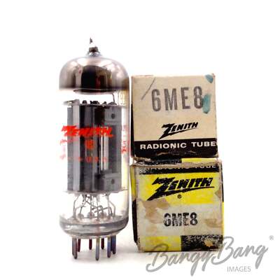 2 Zenith 6ME8 Double Plate Sheet Beam Tube TV Valve- BangyBang Tubes | eBay
