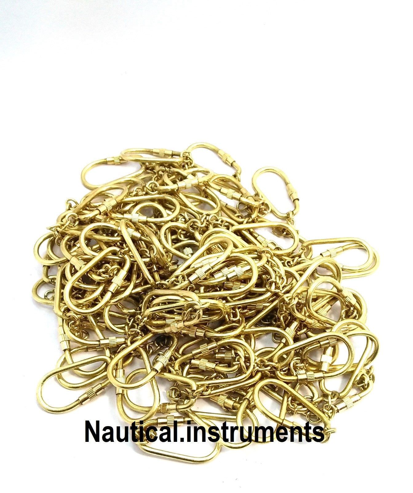 Lot of 250 Pcs Vintage Egg-shape Brass Key Chain key Ring Clip key ...