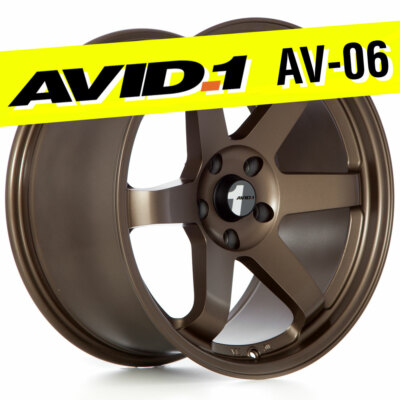 AVID.1 AV-06 18x9.5 Matte Bronze 5x114.3 +24 Wheels (Set of 4) TE37 ...