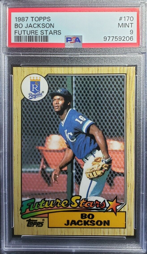 1987 Topps Bo Jackson Future Stars Rookie #170 PSA MINT 9! SHARP ...
