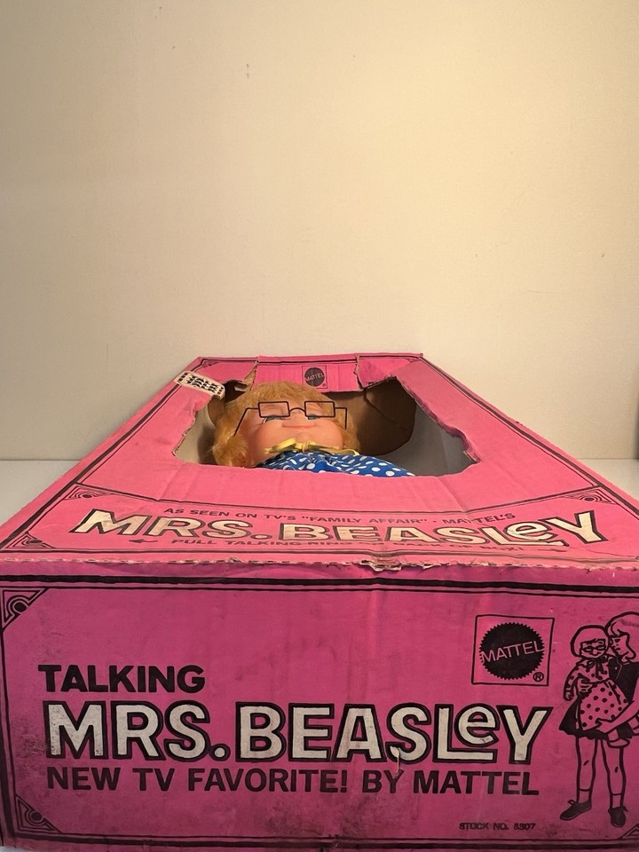 1967 Mattel Talking Mrs. Beasley Doll New In Box Never Removed From Box ...
