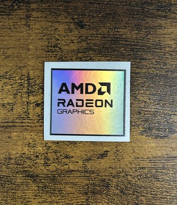 1x AMD Radeon Graphics Holographic Desktop / Laptop Custom Sticker ...