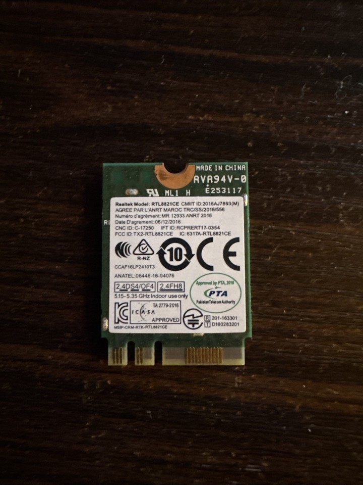 REALTEK RTL8821CE M.2 2230 PCI-E USB WIFI 802.11AC BLUETOOTH 4.2 CARD ...