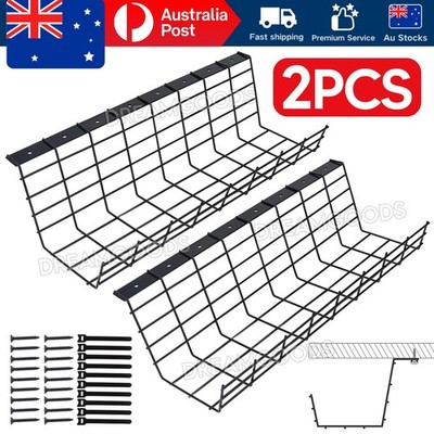 2X Cable Management Tray Under Desk Cable Organizer Black for Wire ...