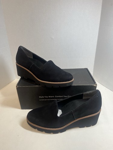 Vionic Willa Wedge Women's Loafers & Slip-Ons Black Suede Sz 8.5 | eBay