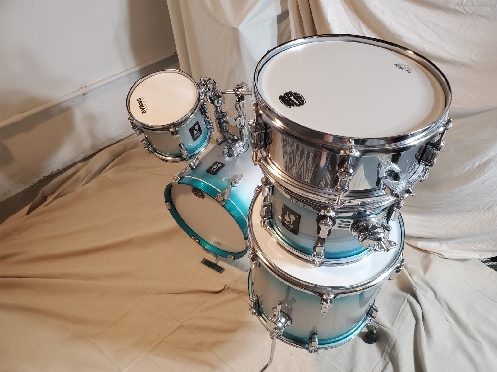Sonor AQ2 Martini 4-piece Shell Pack w/ Snare - Aqua Silver Burst | eBay