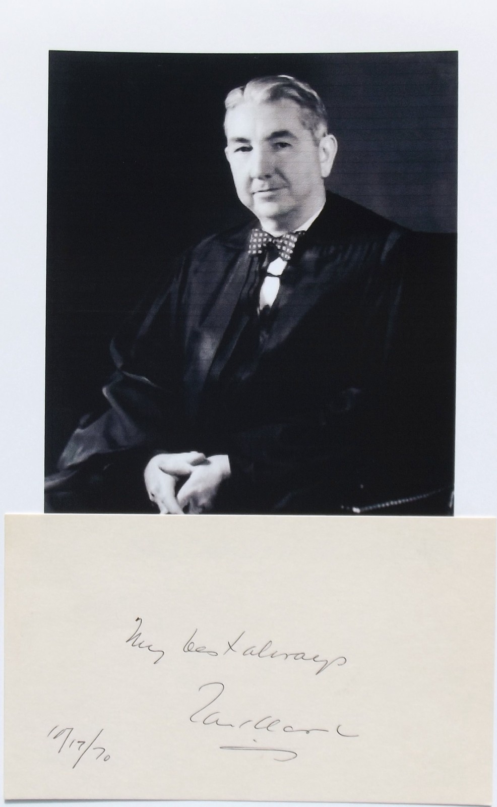 Thomas C. Clark Associate Justice Supreme Court 1949 - 1967 Autograph ...