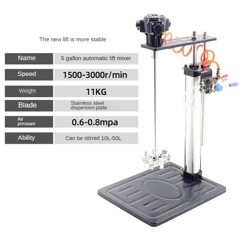 Handheld 5 Gallon Pneumatic Mixer Industrial Paint Ink Glue Coating ...