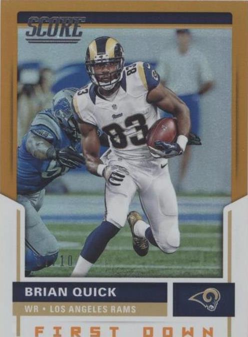 2017 Score - Brian Quick #43 First Down /10 for sale online | eBay