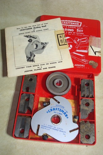 Craftsman Molding Set Head & Sets of Cutters Bench & Radial Saw | eBay