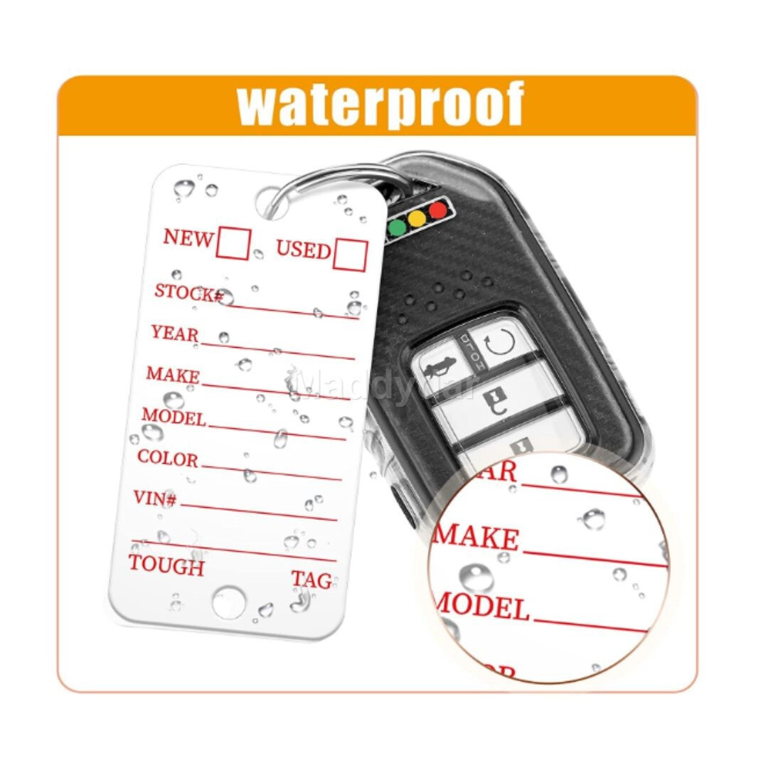 500 Pcs Poly Key Tags Dealership Tags Car Key Tags Plastic Key Tags ...