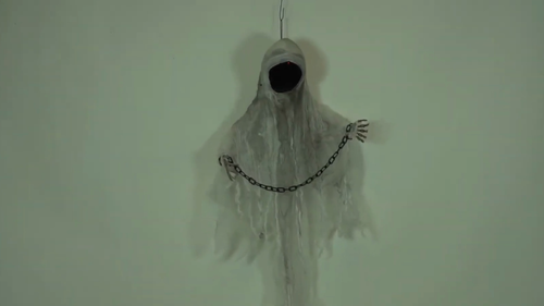 Faceless Chain Ghost Halloween Prop Animated Haunted House Specter ...