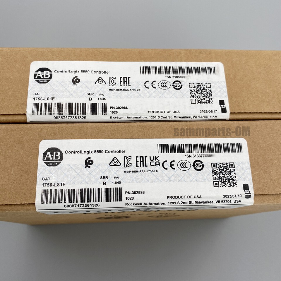Allen-Bradley 1756-L81E AB SER B ControlLogix 5580 Controller NEW ...