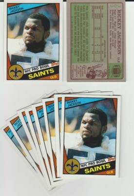 Rickey Jackson RC rookie card, 1984 Topps #303; New Orleans Saints, HOF ...