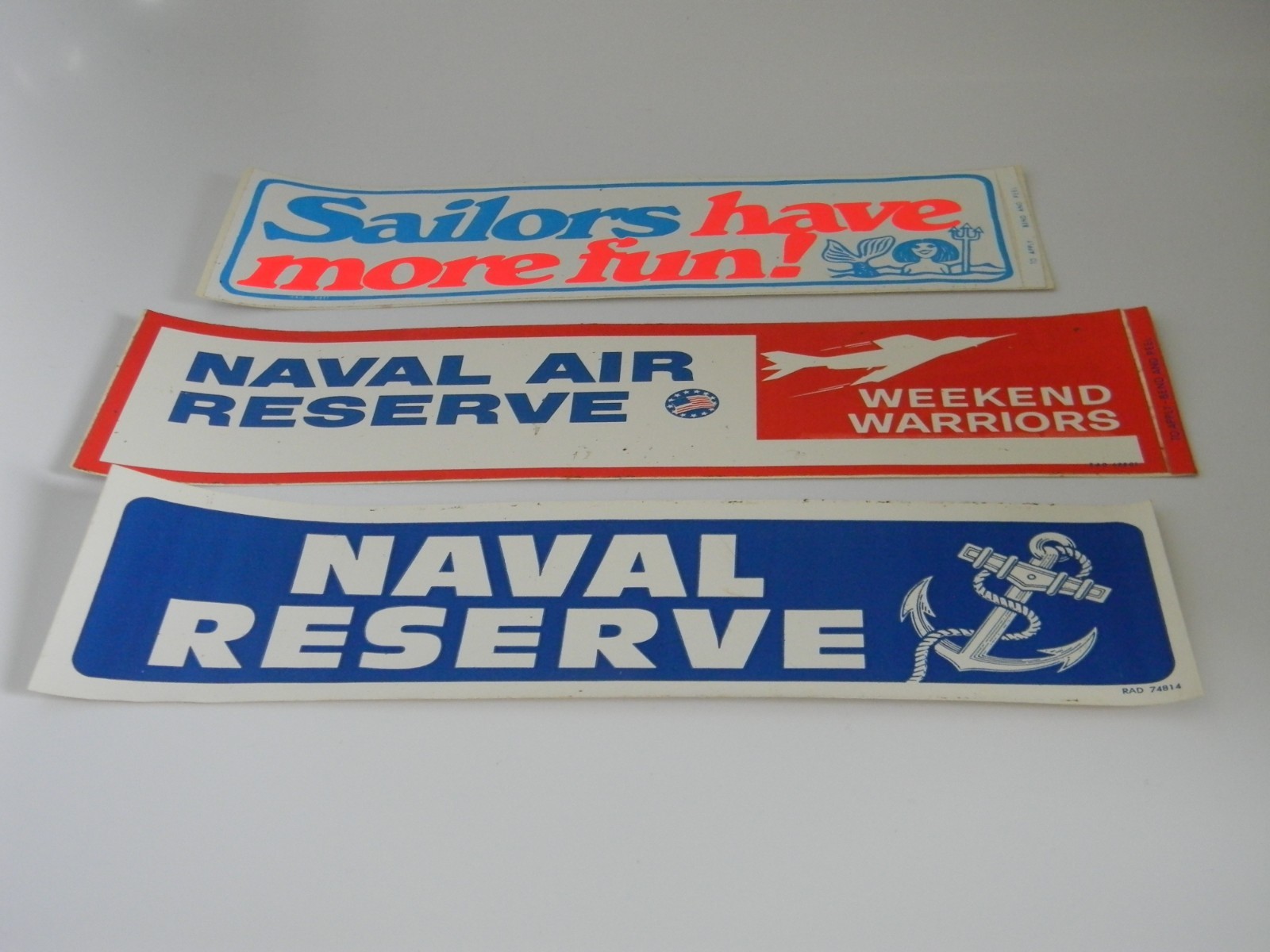 Lot of 3 US Navy Bumper Stickers: Naval Reserve, Naval Reserve Weekend ...