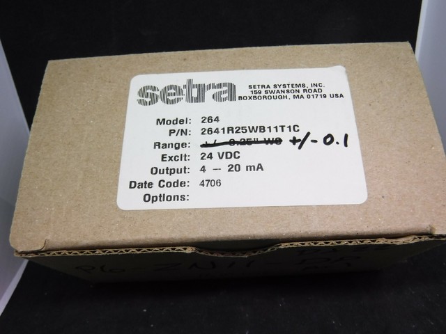 Setra 2641R25WB11T1C Model 264 Differential Pressure Transducer for ...