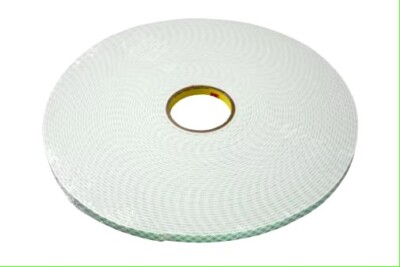 3M 4004 Double Coated Urethane Foam Tape 4004 Off White, 3/8 in x 18 yd ...
