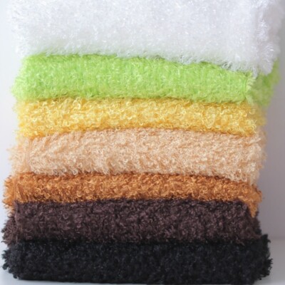 Curly Teddy Faux Fur Fabric Furry Fluffy Plush Fleece Craft Polyester ...
