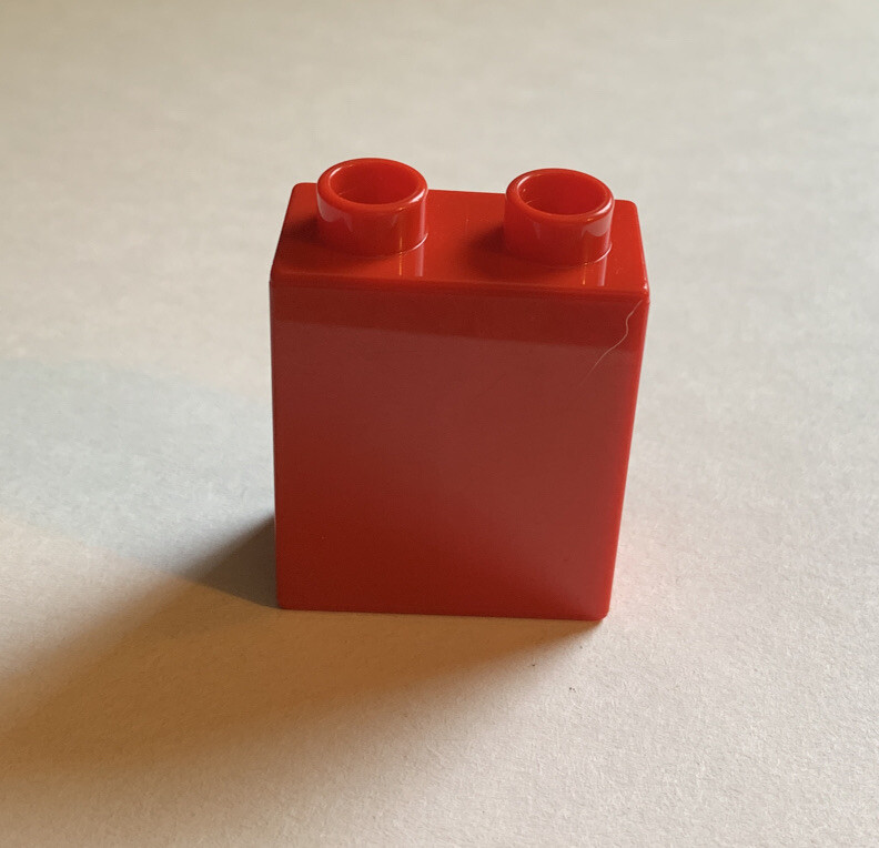 Duplo block - red decorated coconut block- combined shipping (MISC20 ...