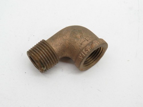 Cast Bronze Pipe Elbow 1/2" NPT, Female to Male, 90-Degree Angle | eBay