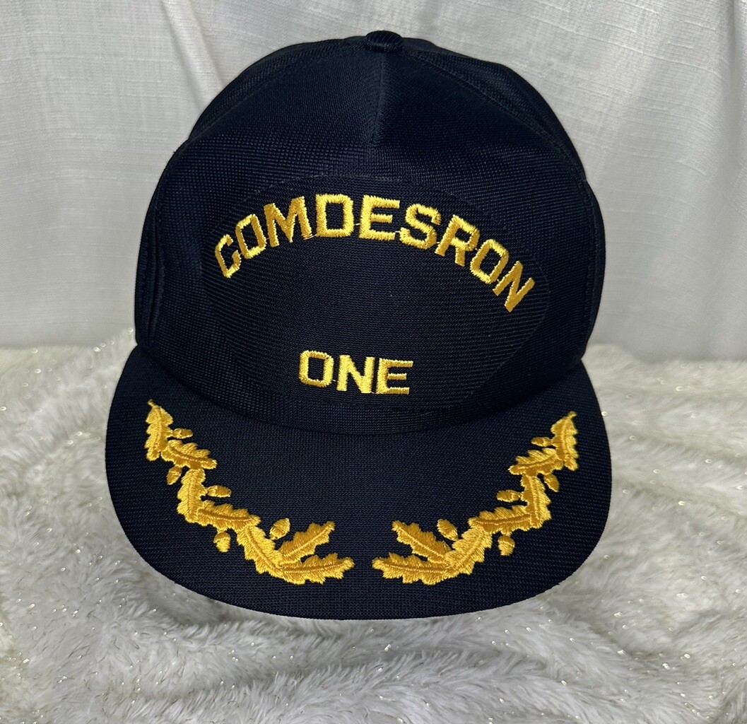 Vintage COMDESRON ONE US Navy Destroyer Squadron Hat … - Gem