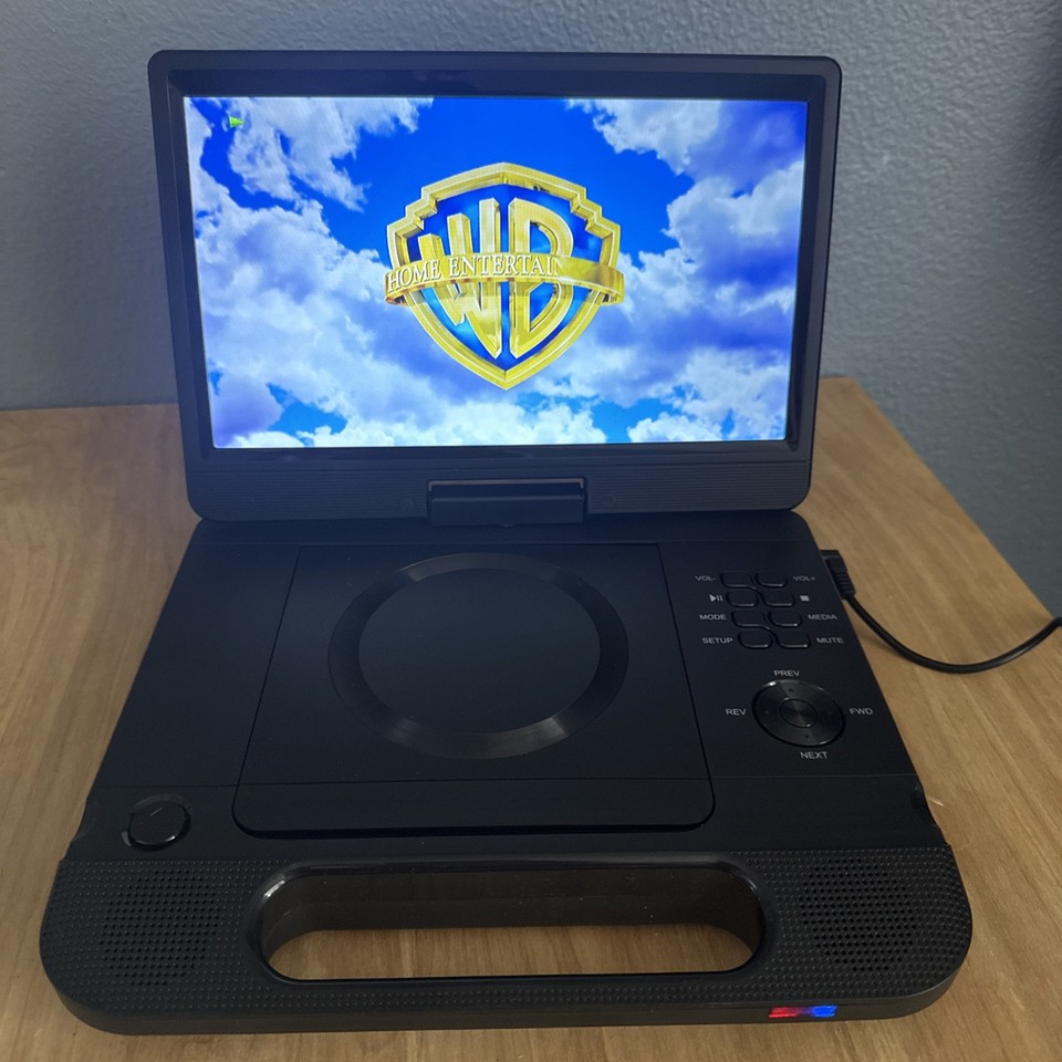 FANGOR 10.5” Portable Blu-Ray Player with HD Swivel Screen LAN HDMI USB ...