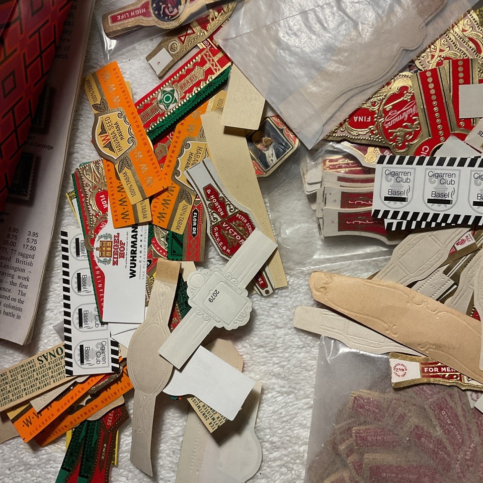 CIGAR BANDS LABELS-WORLDWIDE SELECTION-Wholesale Lot of 100 Old Vintage ...