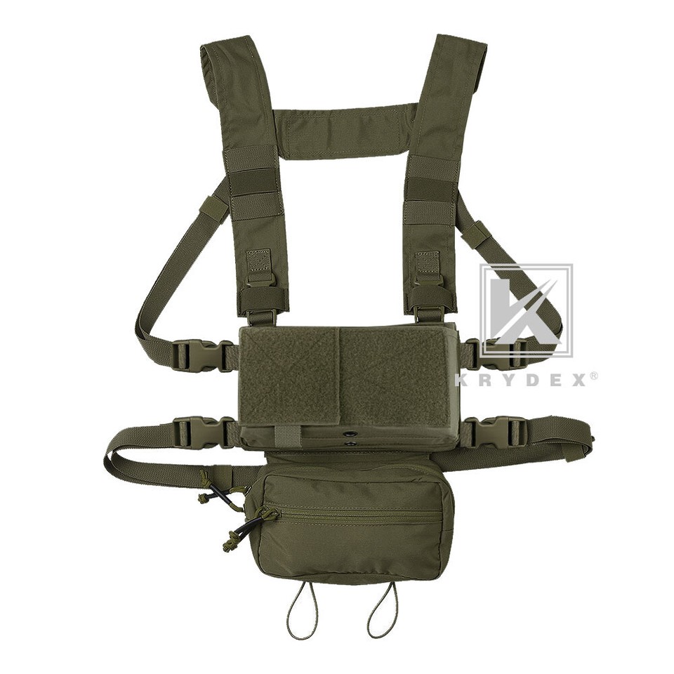 KRYDEX Low Vis Slick Plate Carrier Chest Rig 2 in 1 Tactical Placard ...