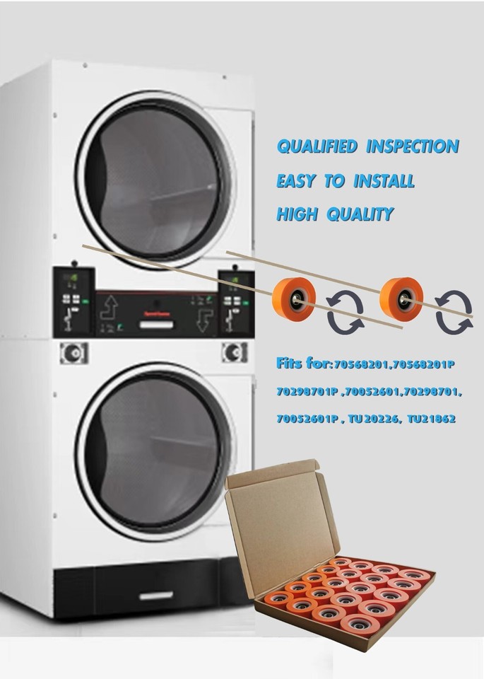 20 Pcs SUPERIOR QUALITY ORANGE DRUM ROLLER BEARING FOR HUEBSCH/SQ/IPSO ...