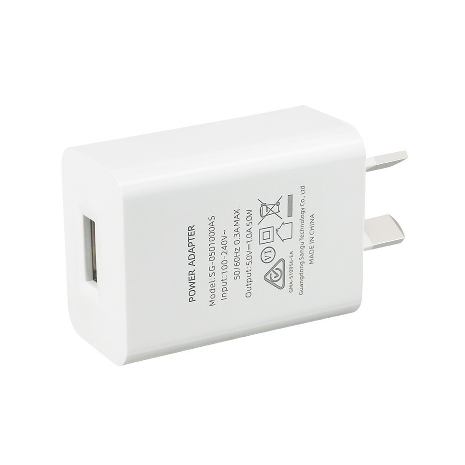 5V 1A Single-Port Adapter SAA RCM Certified AU Plug USB Wall Charger | eBay