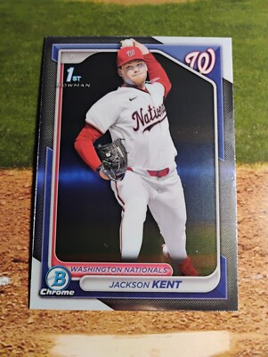 2024 Jackson Kent Bowman Draft Chrome 1st Bowman Washington Nationals ...