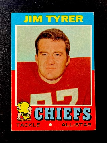 1971 Topps #206 Jim Tyrer Kansas City Chiefs Tackle Football Card Low ...