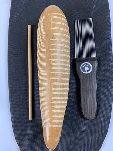Three (3) Guiros In One. Gourd Guiro With 3 Playing Surfaces —Rare ...