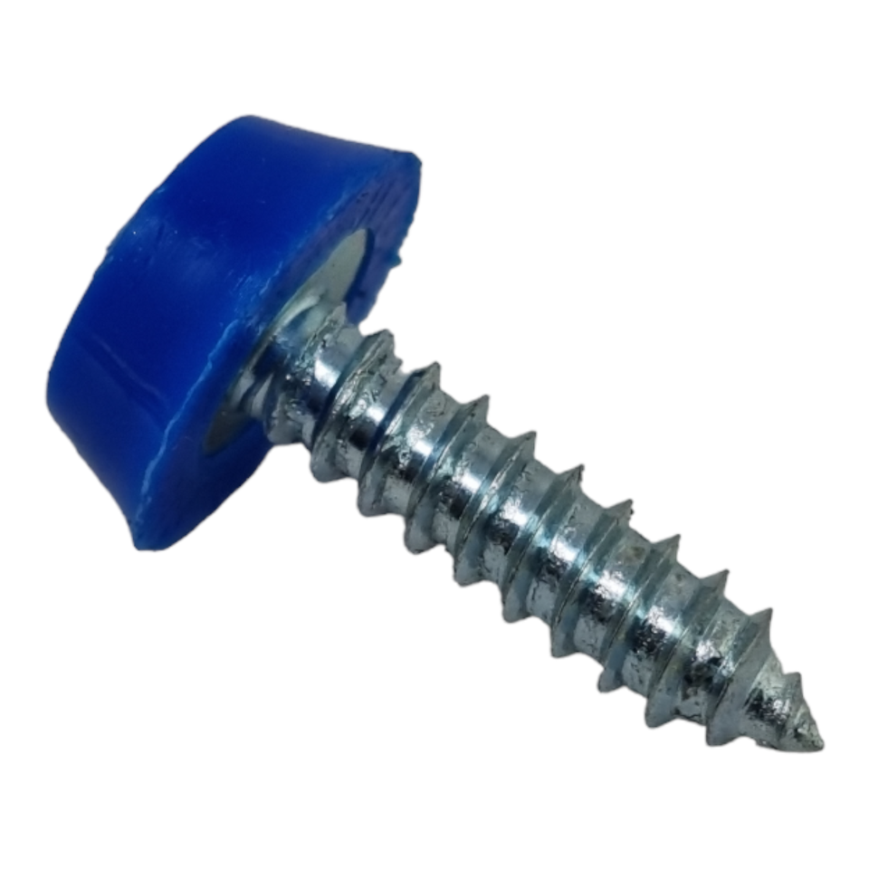 Number Plate Screw Oversized Moulded Head Polytop Screws All Colours 8G ...
