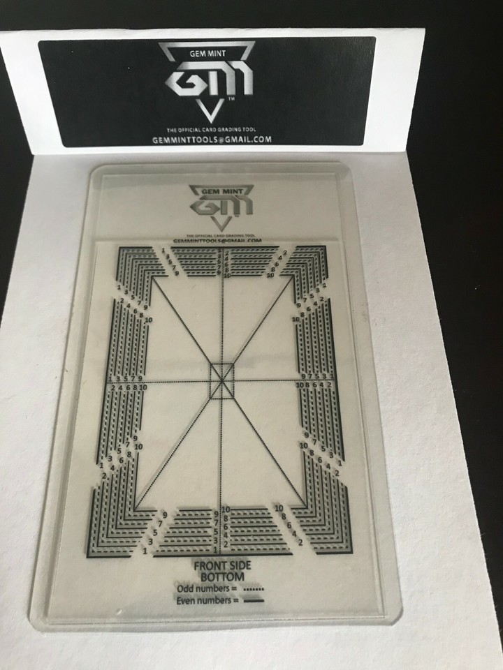GEM MINT Card GRADING / CENTERING Tool Before Grading works on all ...